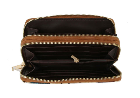 MULTI COLORED INDIAN PRINT PRINT WALLET – Handbag Factory